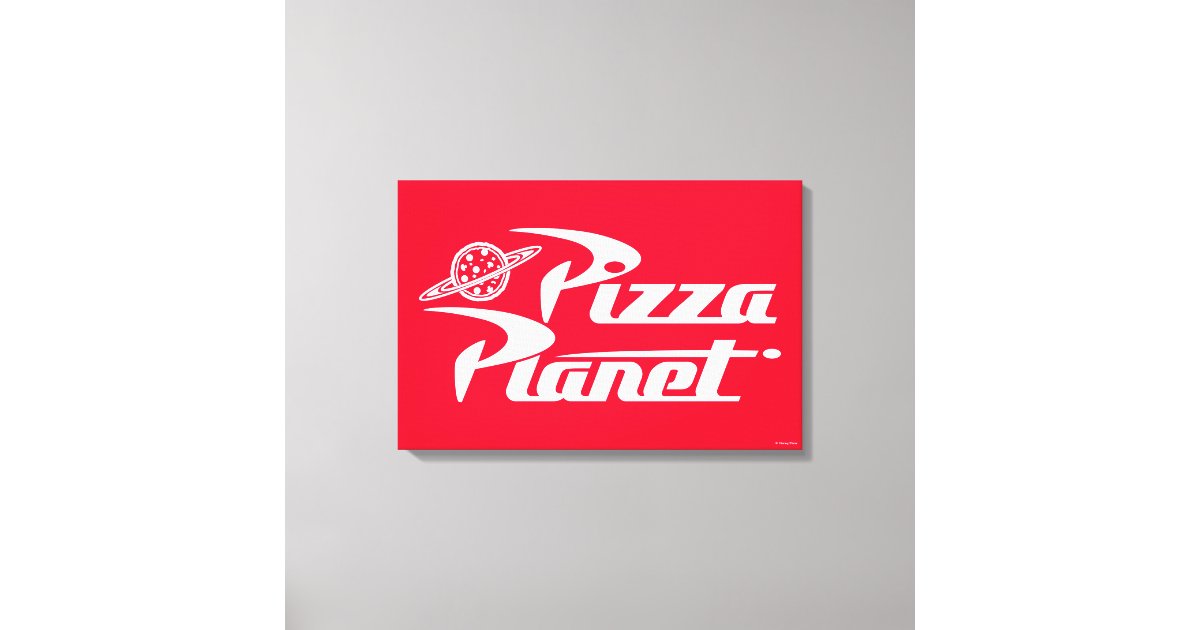 Pizza Planet Logo Canvas Print | Zazzle