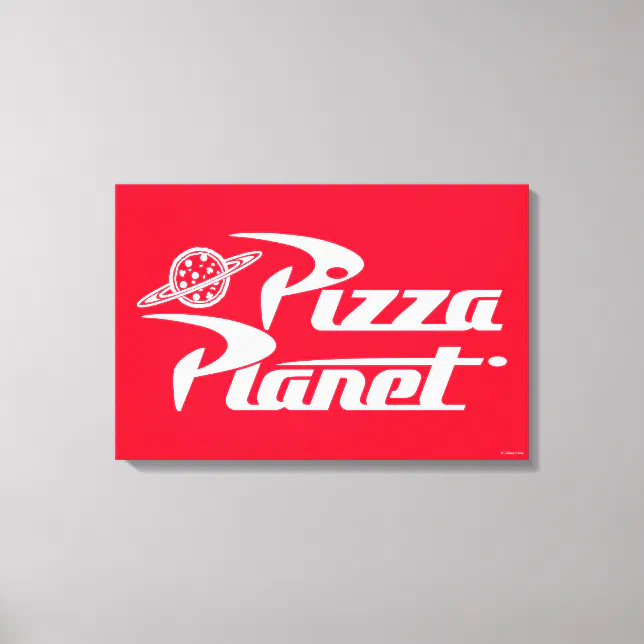 Pizza Planet Logo Canvas Print | Zazzle