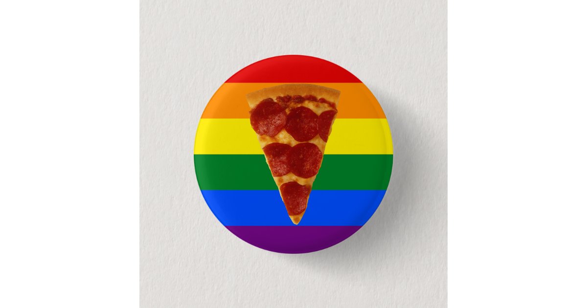 Pizza Pride Pinback Button | Zazzle