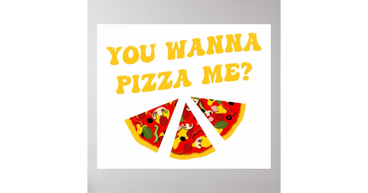 Pizza Pun Funny Food Poster | Zazzle
