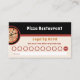 Pizza Restaurant Loyalty Card | Zazzle