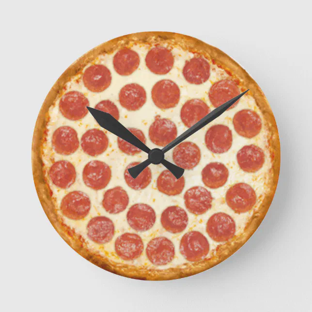 Pizza Round Clock | Zazzle
