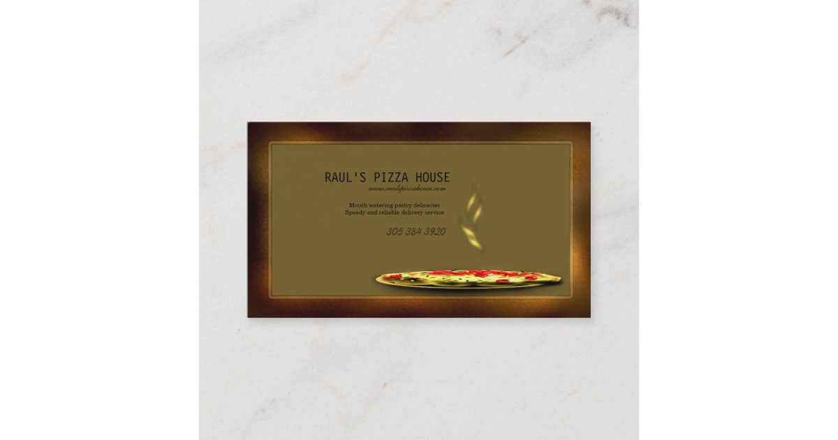 Pizza Shop Business Card | Zazzle