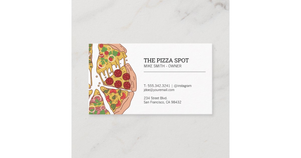 Pizza Shop Business Card | Zazzle
