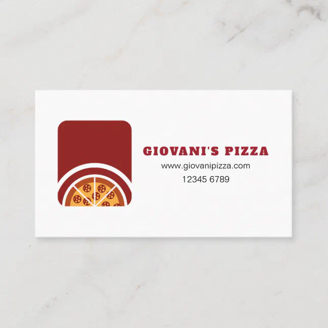 Pizza Shop Business Card | Zazzle