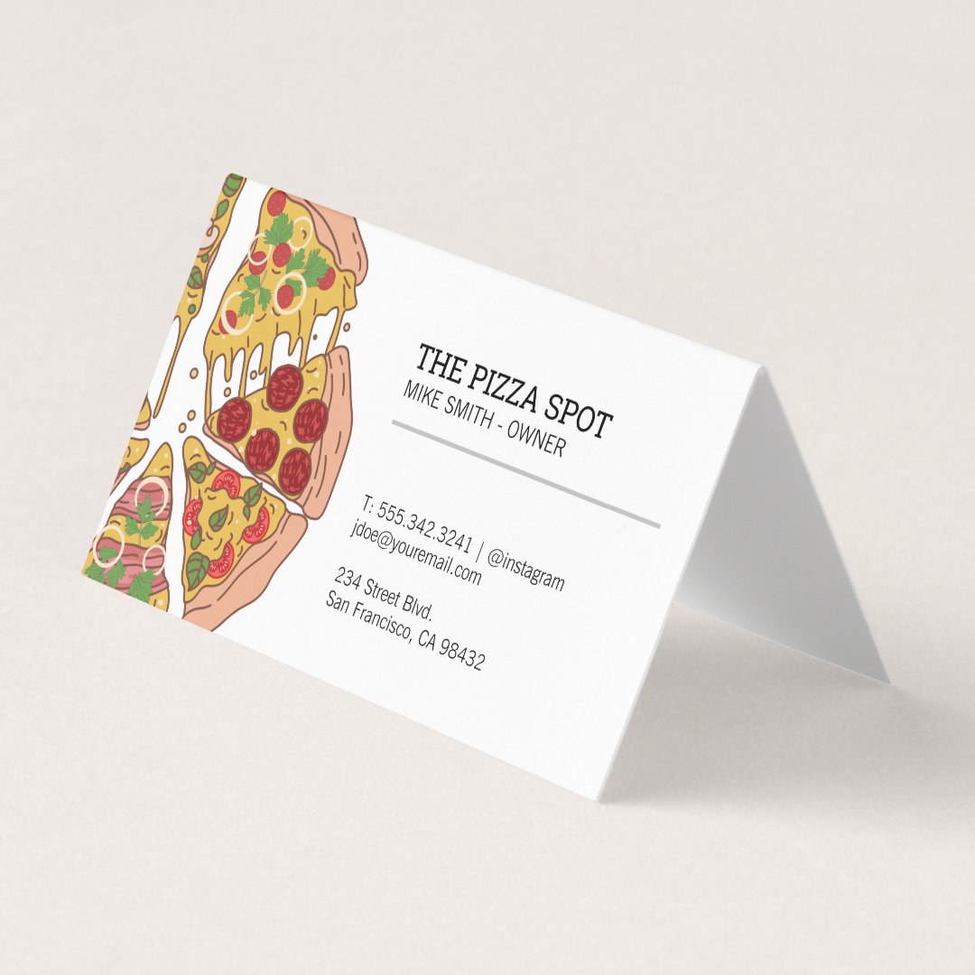 Pizza Shop Business Card | Zazzle