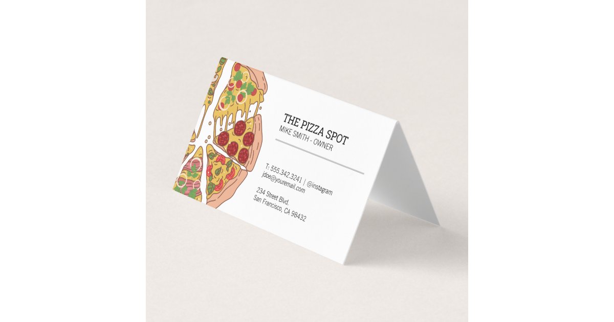Pizza Shop Business Card | Zazzle