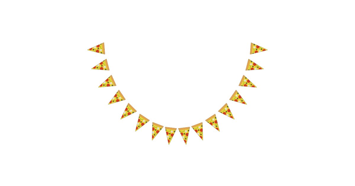 Pizza Slice Bunting Flags | Zazzle