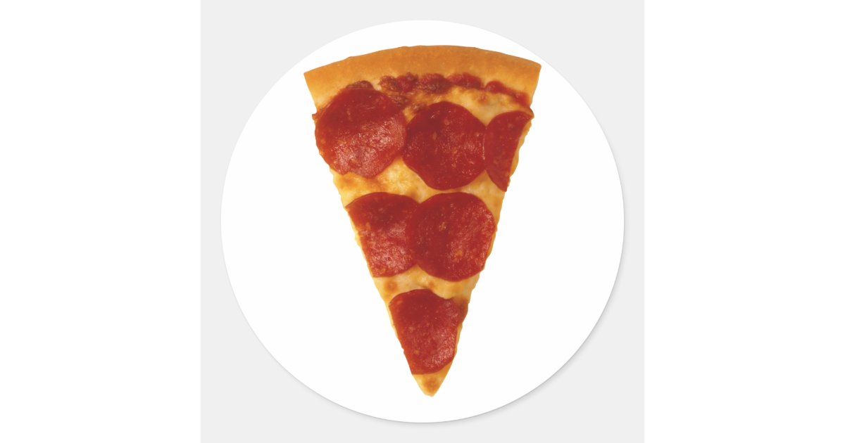 Pizza Slice Classic Round Sticker | Zazzle