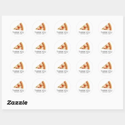 Pizza Slice Classic Round Sticker | Zazzle