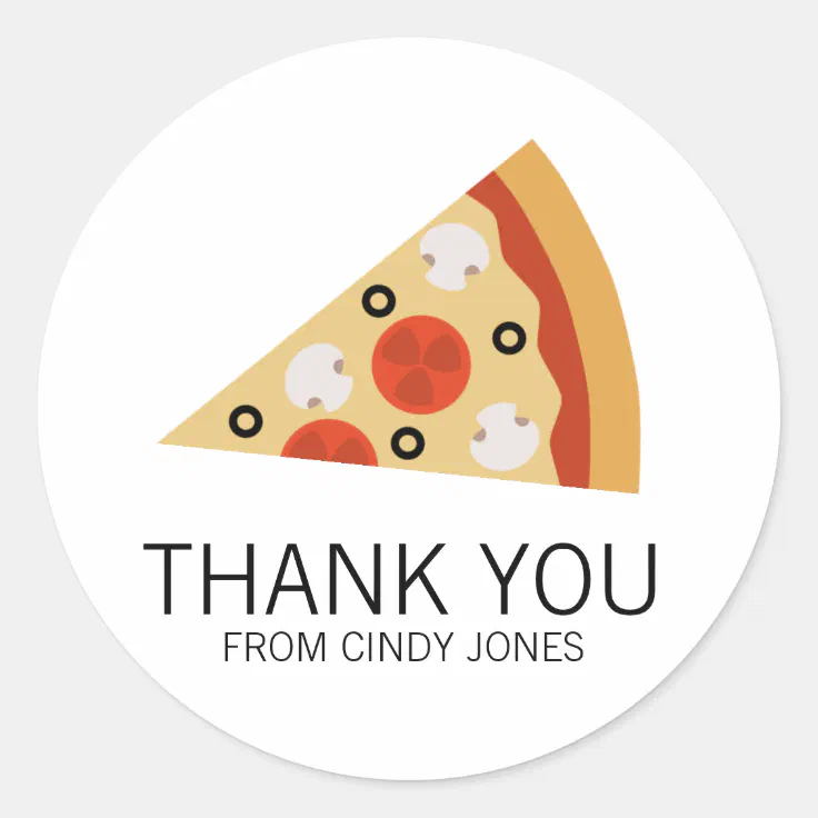 Pizza Slice Classic Round Sticker | Zazzle