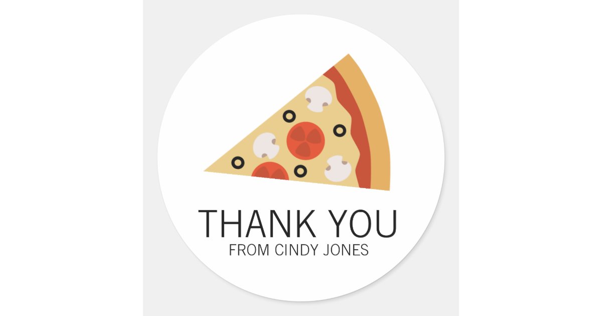 Pizza Slice Classic Round Sticker | Zazzle