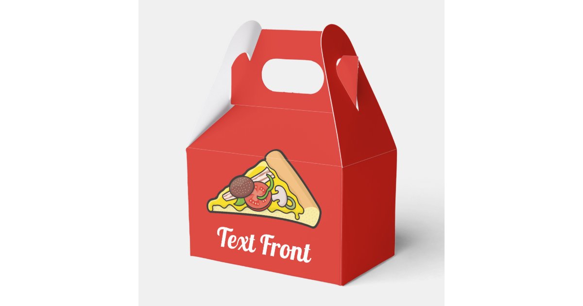 Pizza slice favor boxes | Zazzle