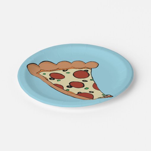 Pizza slice paper plate | Zazzle