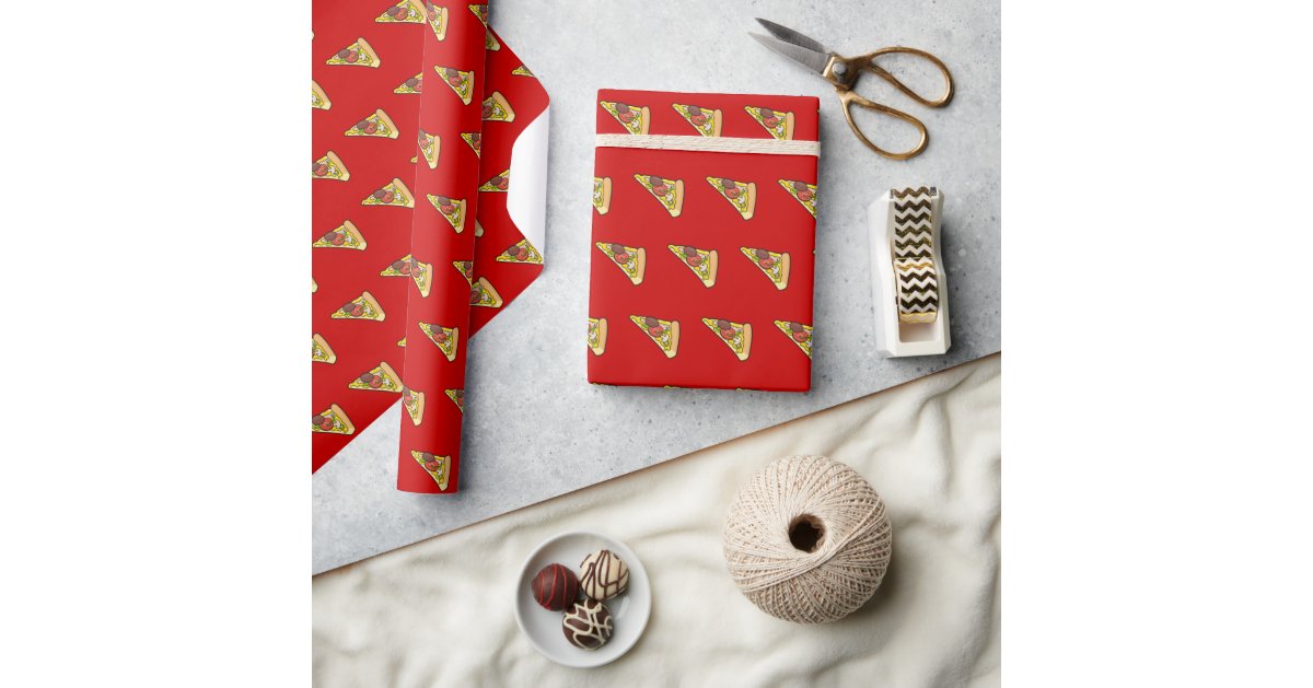 Pizza slice wrapping paper | Zazzle