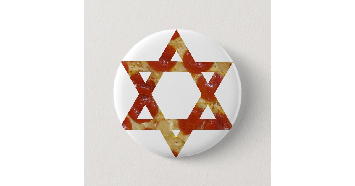 pizza star of david button | Zazzle