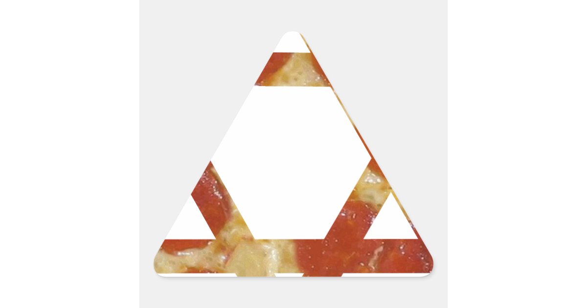 pizza star of david triangle sticker | Zazzle