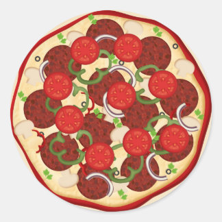 Pizza Toppings Stickers | Zazzle
