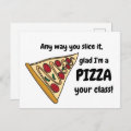 Pizza Teacher Thank You Appreciation Postcard | Zazzle