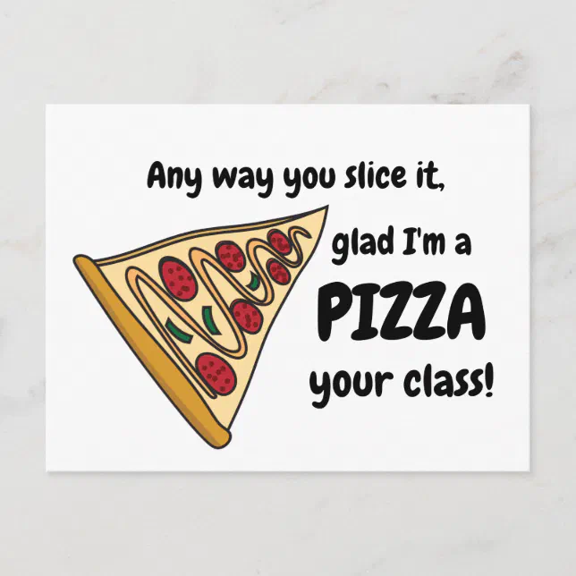 Pizza Teacher Thank You Appreciation Postcard | Zazzle
