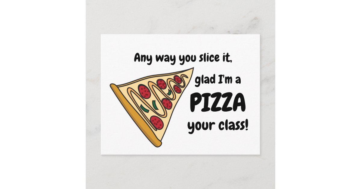 Pizza Teacher Thank You Appreciation Postcard | Zazzle