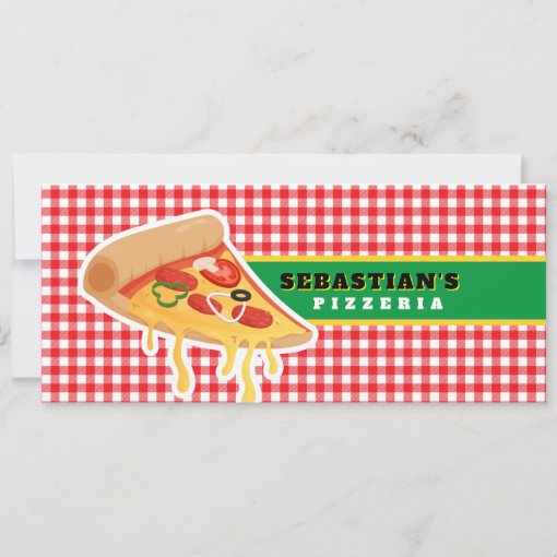 Pizza ticket birthday invitation | Zazzle