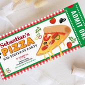 Pizza ticket birthday invitation | Zazzle