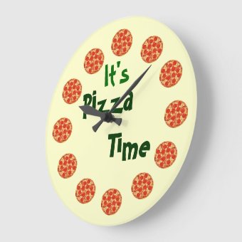Pizza Time Clock | Zazzle