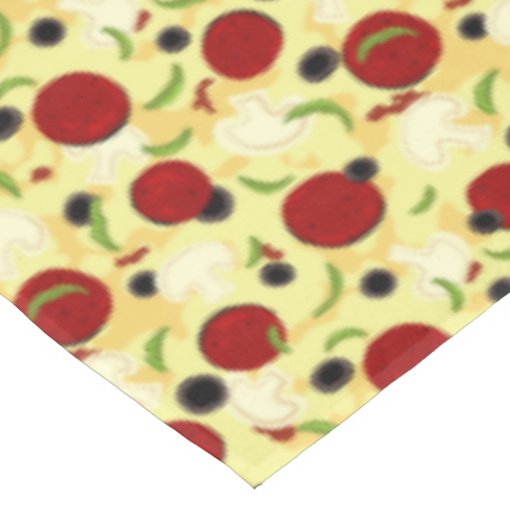 Pizza Toppings Pattern Tablecloth | Zazzle
