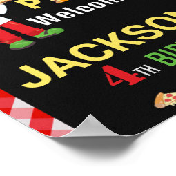 Pizza welcome party sign Pizza making party poster | Zazzle