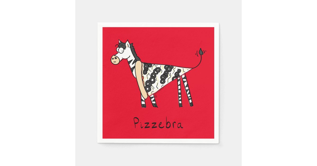 Pizzebra Pizza Zebra Napkins | Zazzle