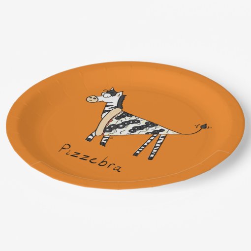 Pizzebra Pizza Zebra Paper Plates | Zazzle
