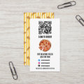 Pizzeria Pizza Pattern QR Code Business Card | Zazzle