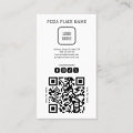 Pizzeria QR Code Simple Loyalty Card | Zazzle