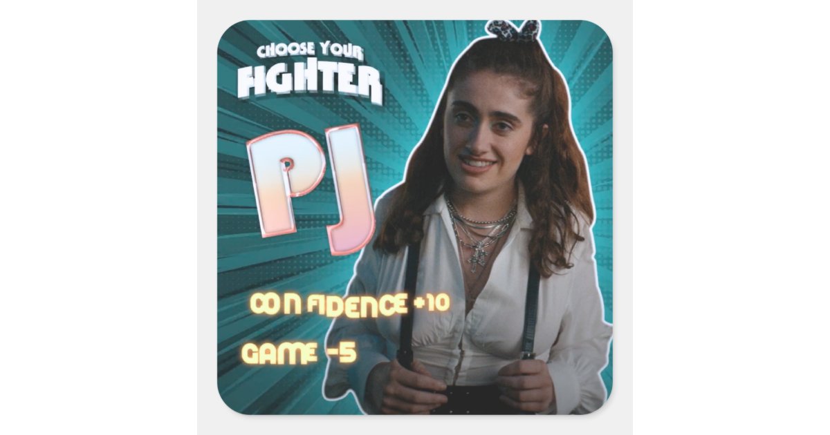PJ | Bottoms Movie Character | Untalented Gay | Square Sticker | Zazzle