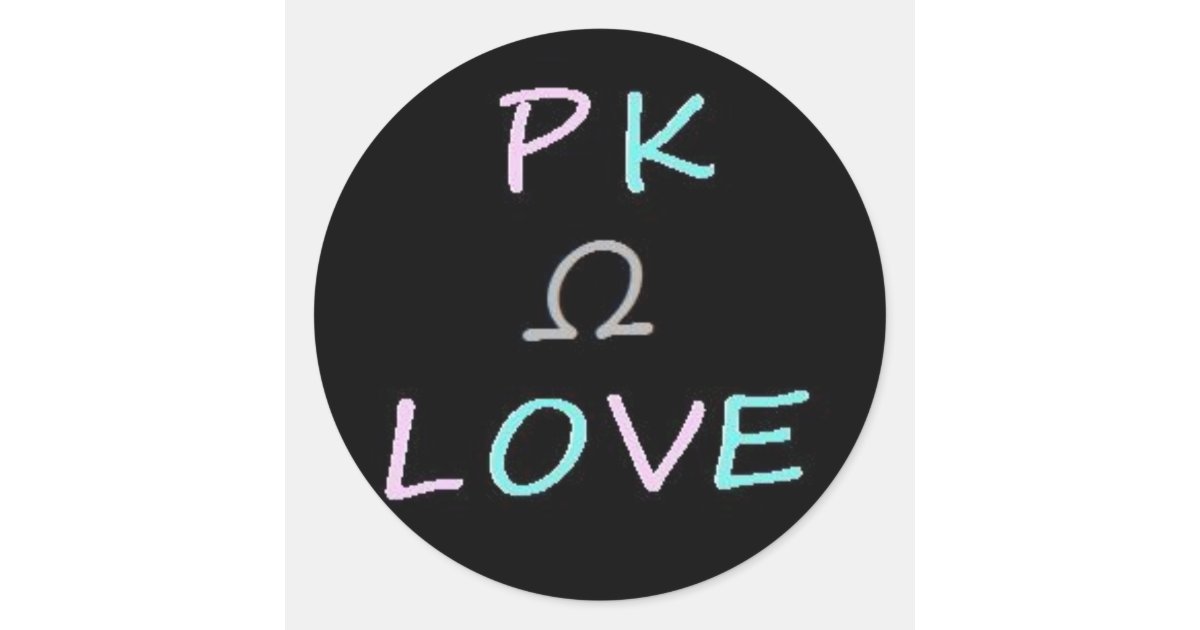 PK Love Omega Sticker | Zazzle