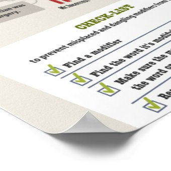 Place does matter. The story of modifiers. Poster | Zazzle