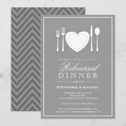 Place Setting Rehearsal Dinner Party Invitation | Zazzle