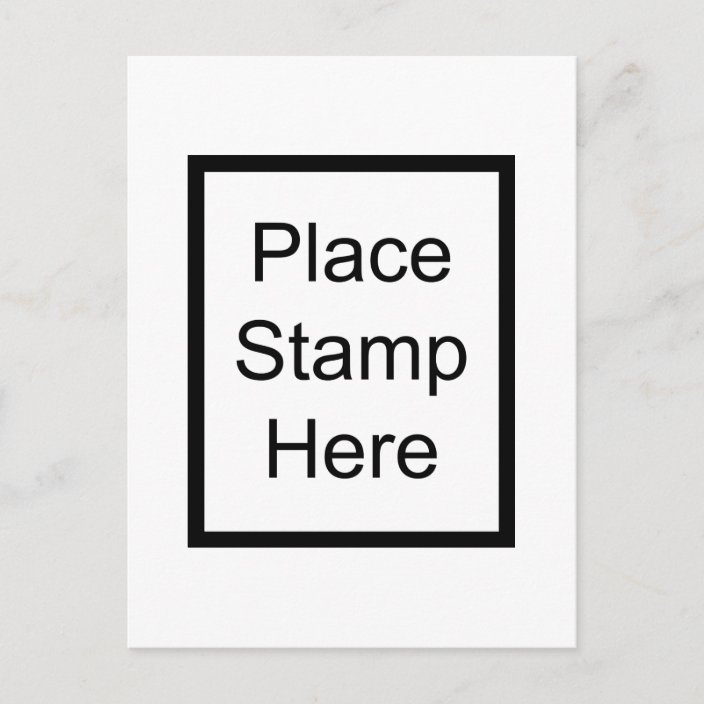 Place Stamp Here Postcard | Zazzle