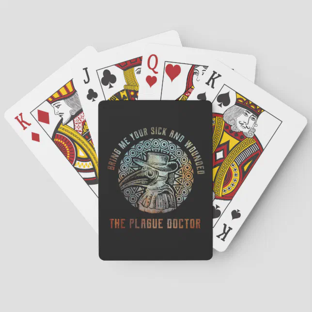 Plague Doctor Medieval Middle Age Poker Cards | Zazzle