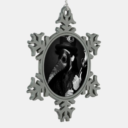 Plague Doctor Snowflake Pewter Christmas Ornament | Zazzle