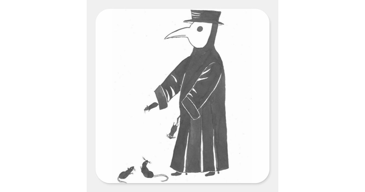 Plague Spirit Square Sticker | Zazzle