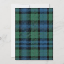 Plaid Christmas Party Rustic Campbell Tartan Invitation | Zazzle