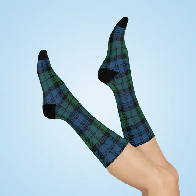 Plaid Clan Campbell Green Rustic Tartan Socks | Zazzle