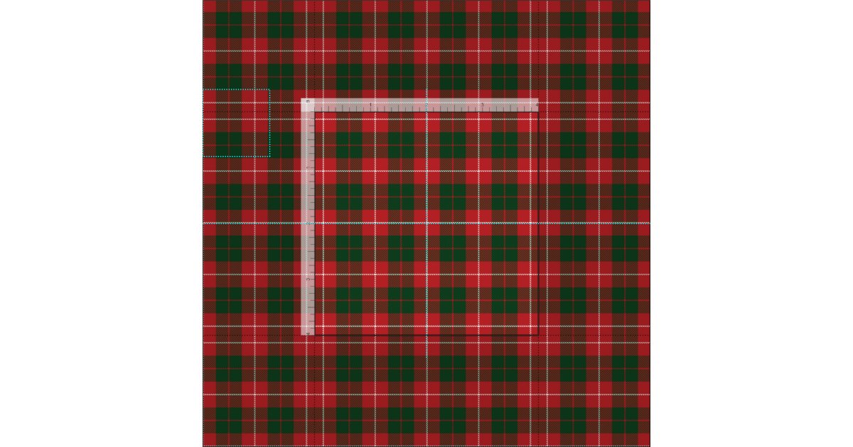 Plaid Clan Mackinnon Tartan Green Red Check Fabric | Zazzle