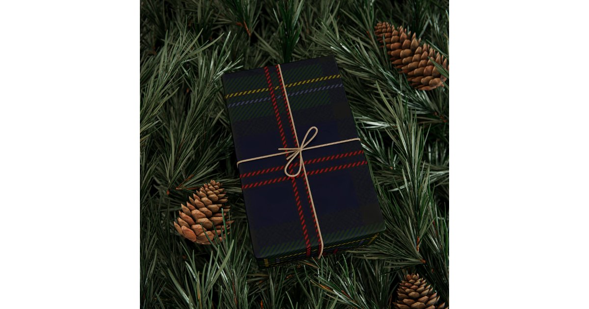 Plaid Elegant Rustic Classic Holiday Tartan Wrapping Paper | Zazzle