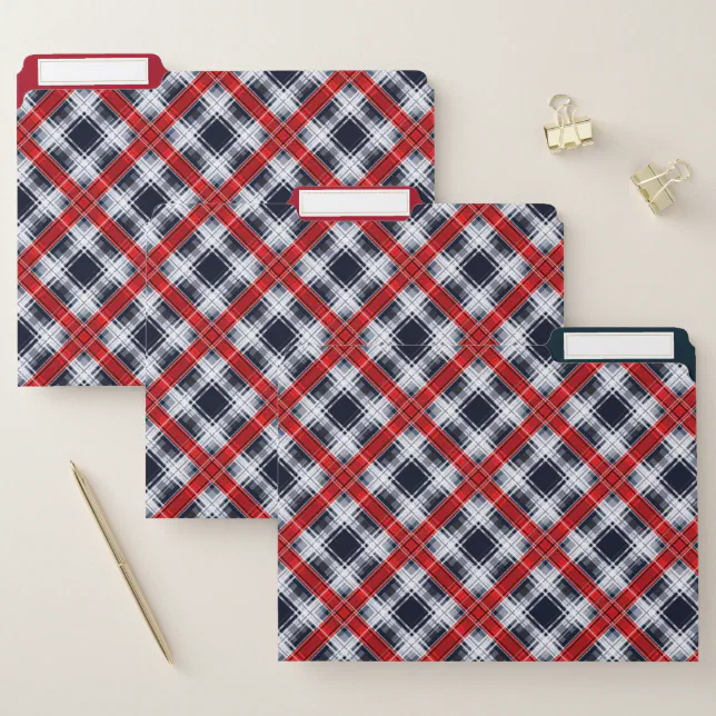 Plaid File Folder | Zazzle