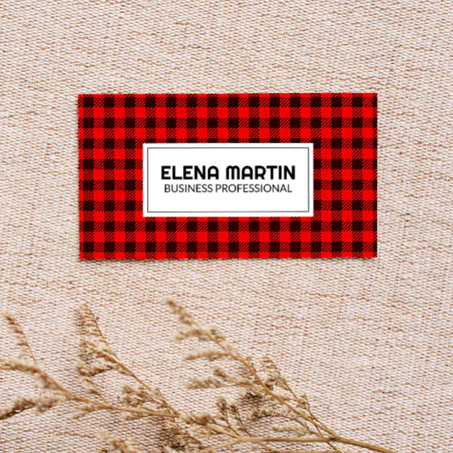 Plaid Pattern Background Business Card | Zazzle