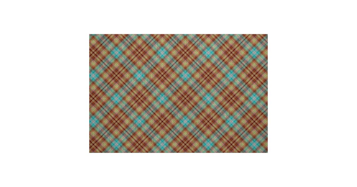 Plaid seamless pattern fabric | Zazzle