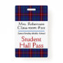 Plaid Teachers Bathroom / Hall Pass Badge | Zazzle